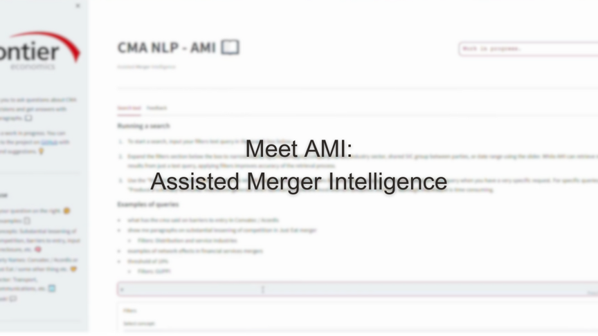 Introducing AMI: our AI-driven jurisprudence tool | Frontier Economics